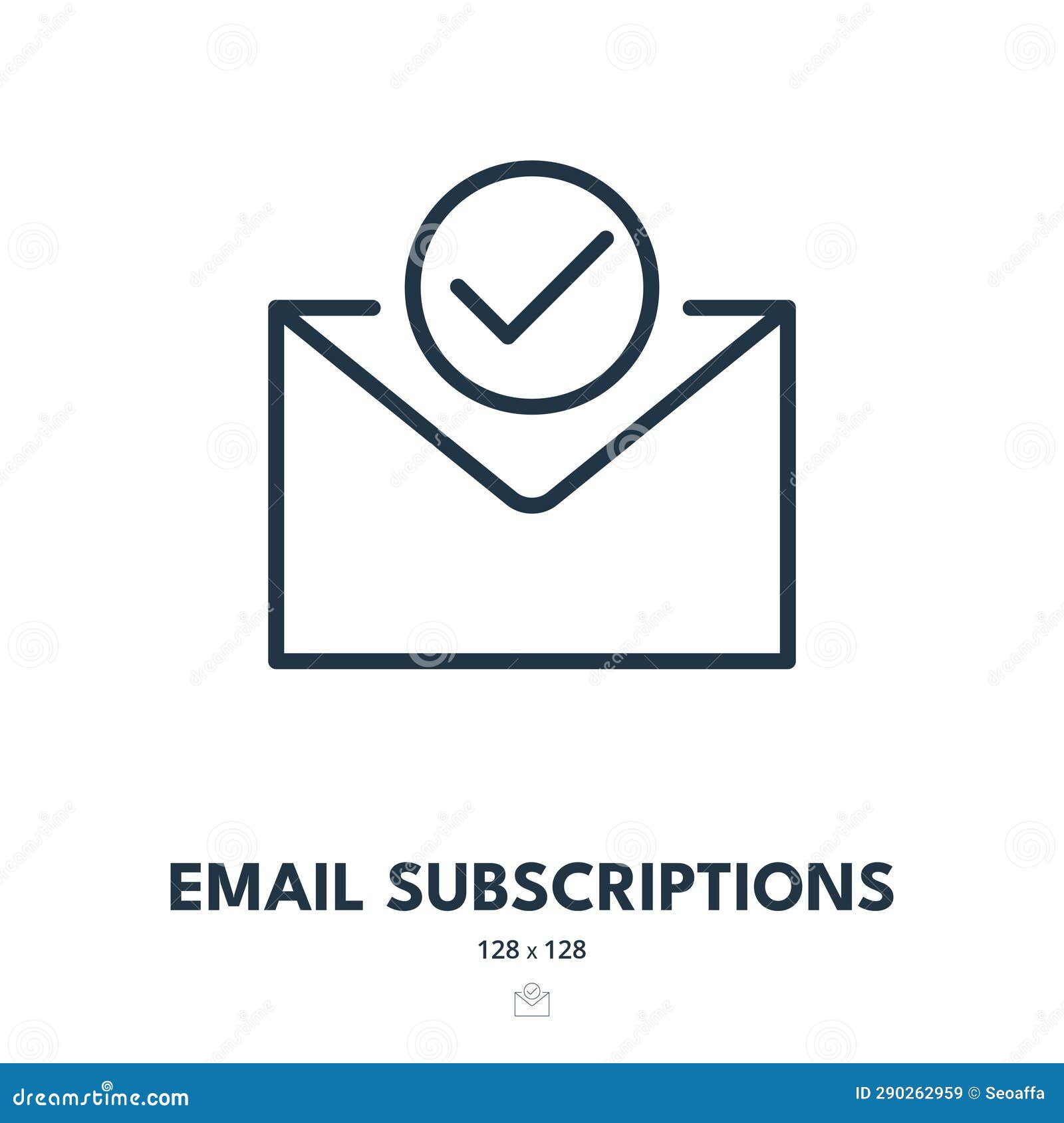 Email Subscriptions Icon. Newsletter, Subscribe, Announcement. Editable ...