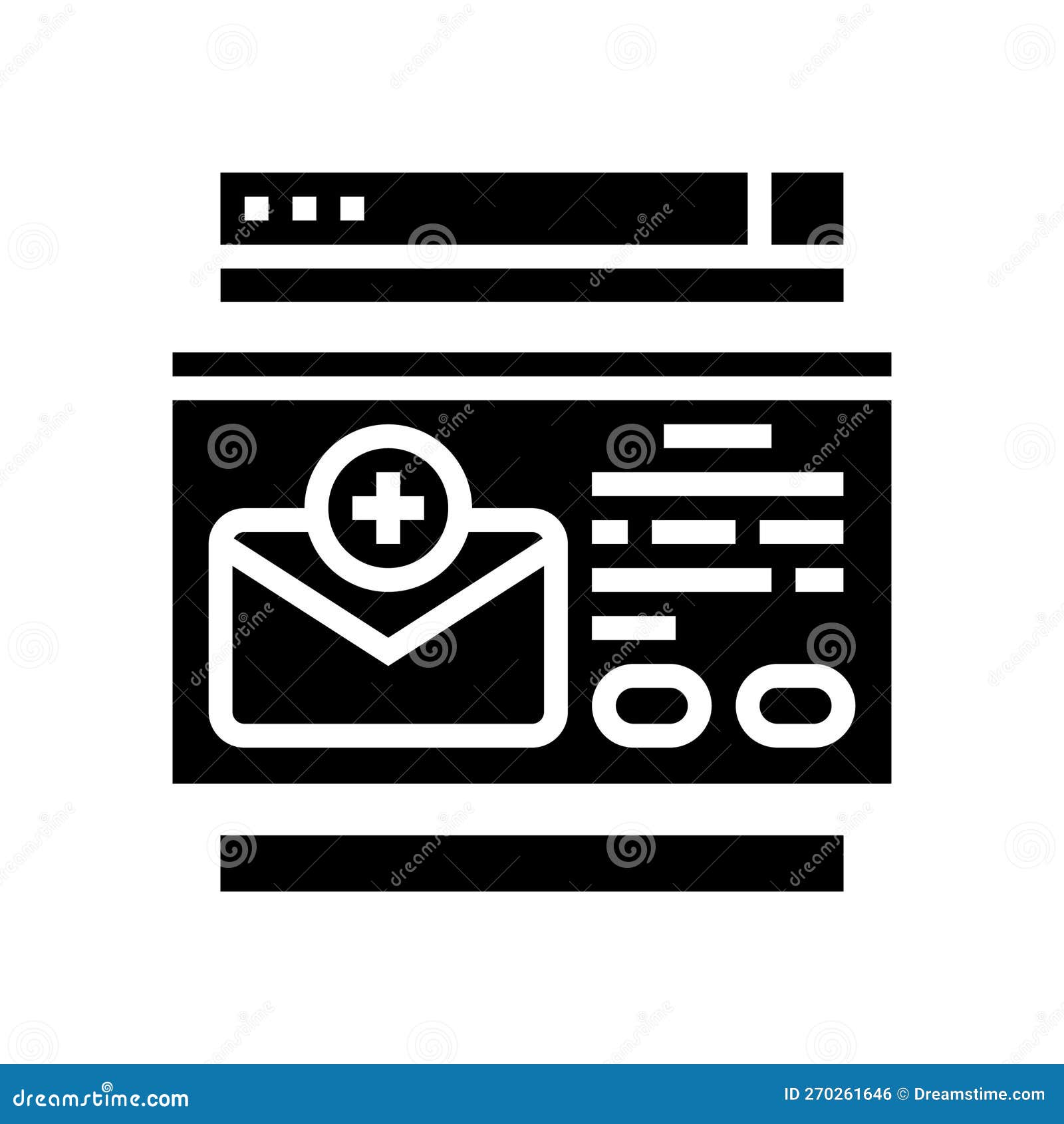 Email Subscriptions Increment Glyph Icon Vector Illustration Stock ...
