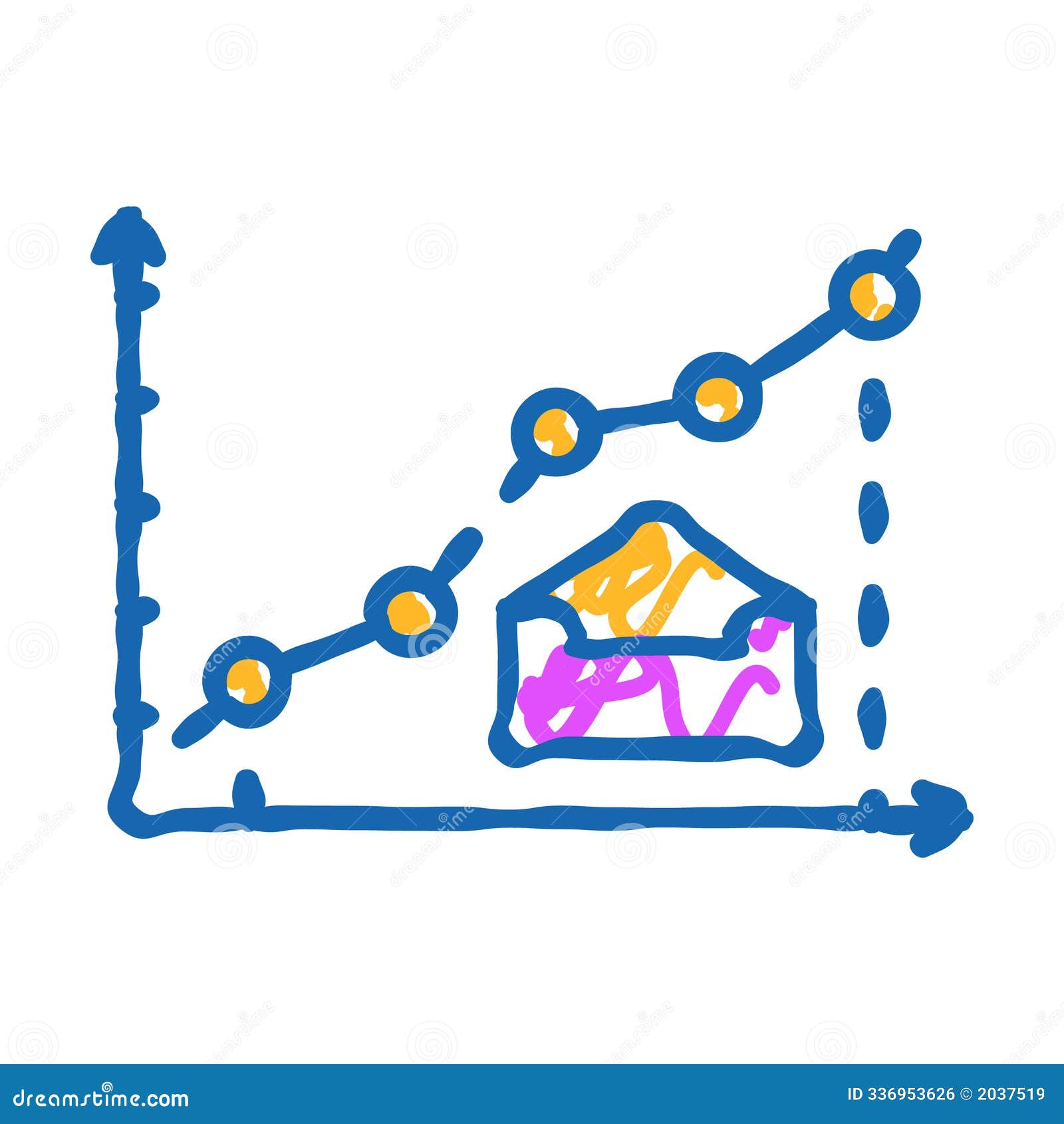 Email Subscriptions Increment Icon Doodle Illustration Stock Vector ...