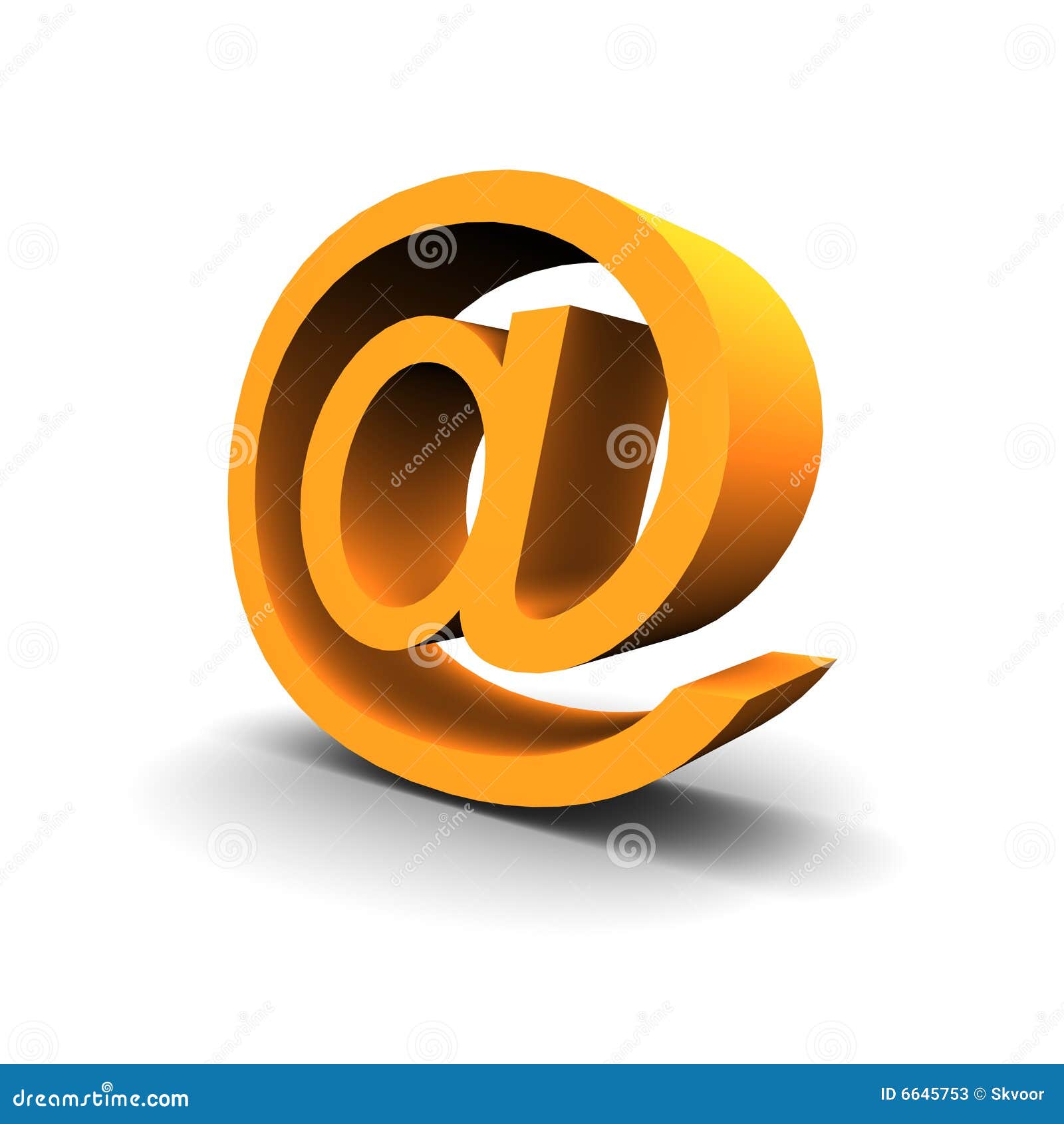 Email symbol 3d stock illustration. Illustration of communication - 6645753