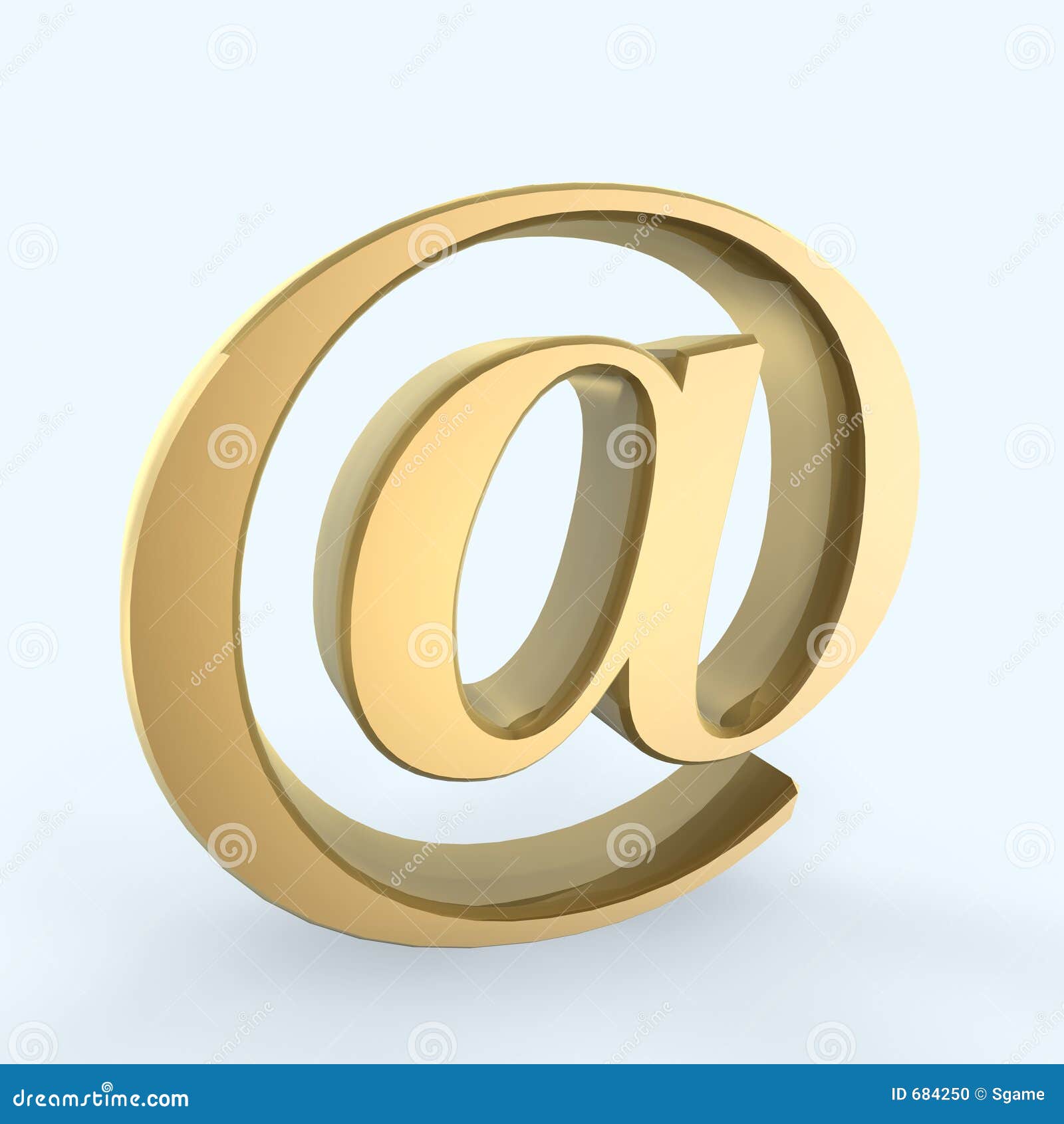 Email symbol stock illustration. Illustration of golden - 684250