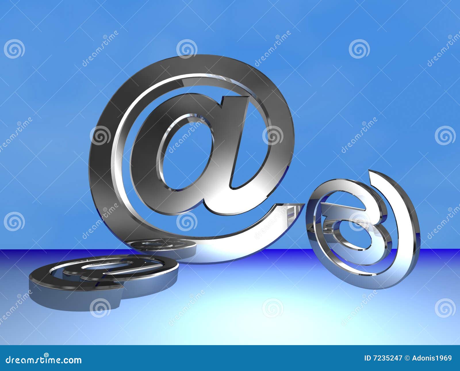 Email symbol stock illustration. Illustration of reflection - 7235247