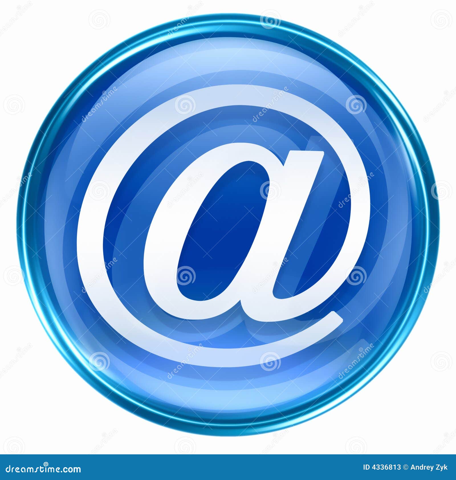 Email symbol blue stock illustration. Illustration of communicate - 4336813