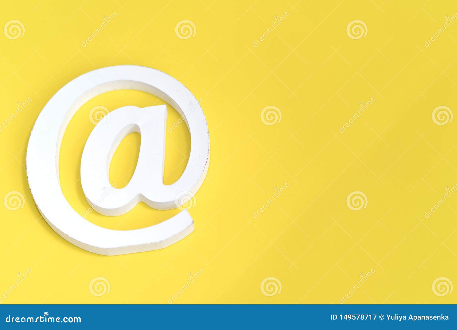 Email Symbol on Blue Background. Concept for Internet, Contact Us and E ...