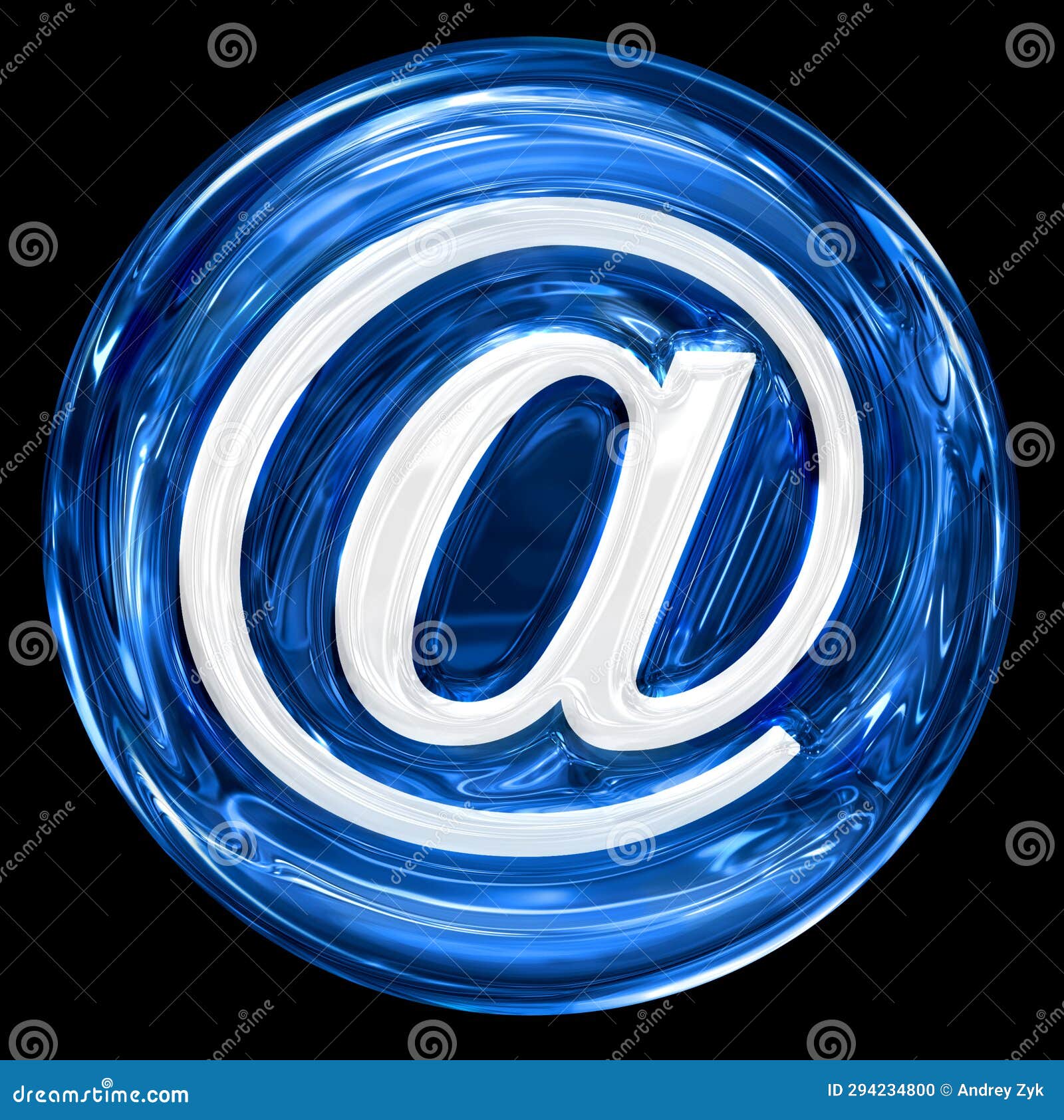 Email symbol blue. stock illustration. Illustration of postal - 294234800