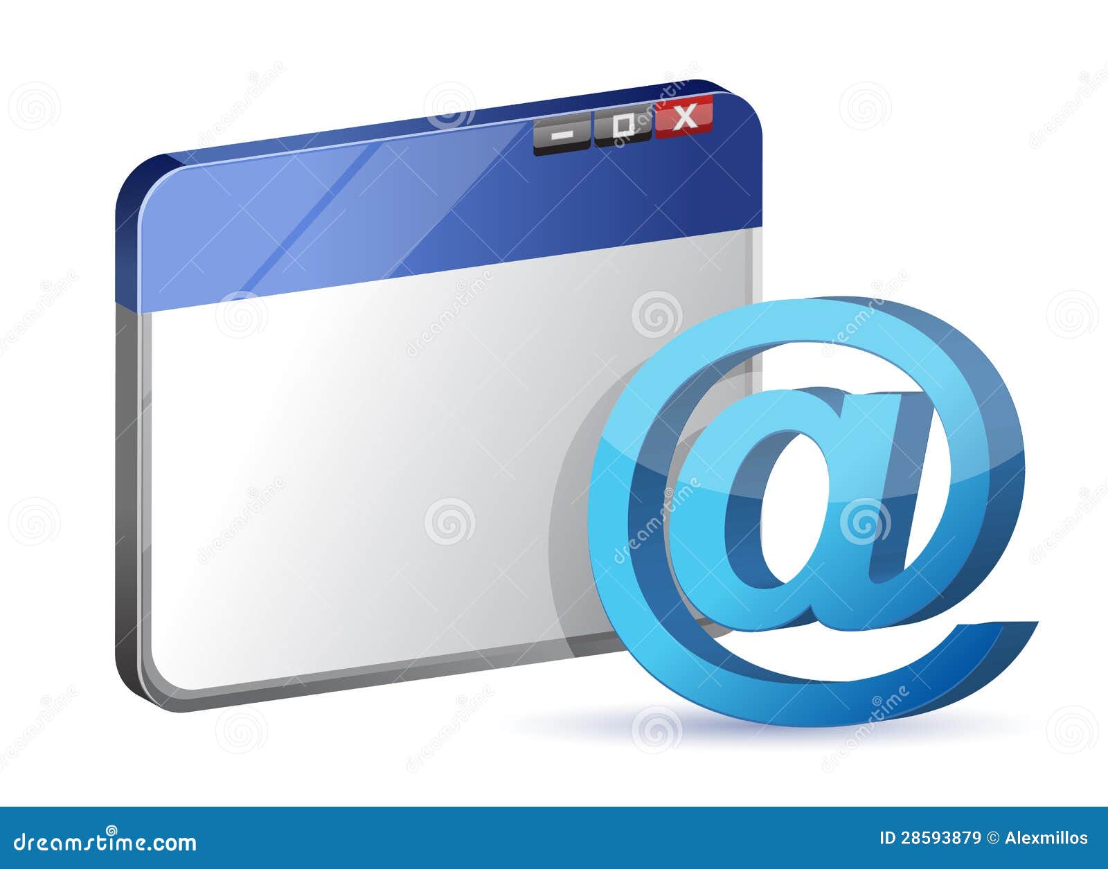 Email symbol browser stock illustration. Illustration of contact - 28593879
