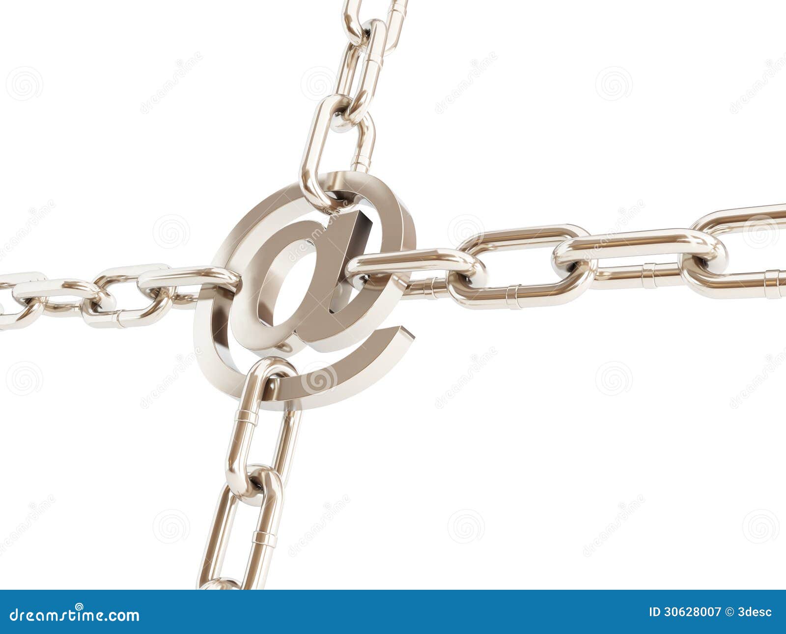 Email symbol chains metal stock illustration. Illustration of pull ...