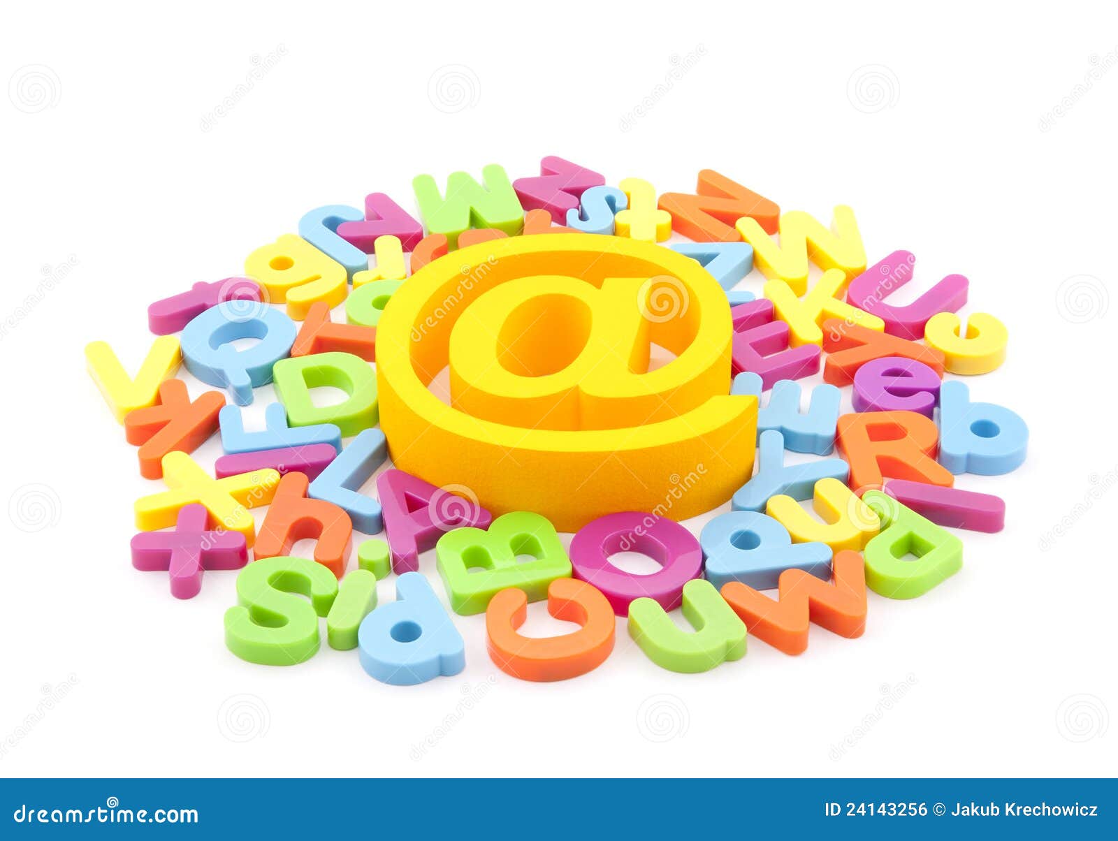 Email Symbol and Colorful Letters Stock Photo - Image of concept ...