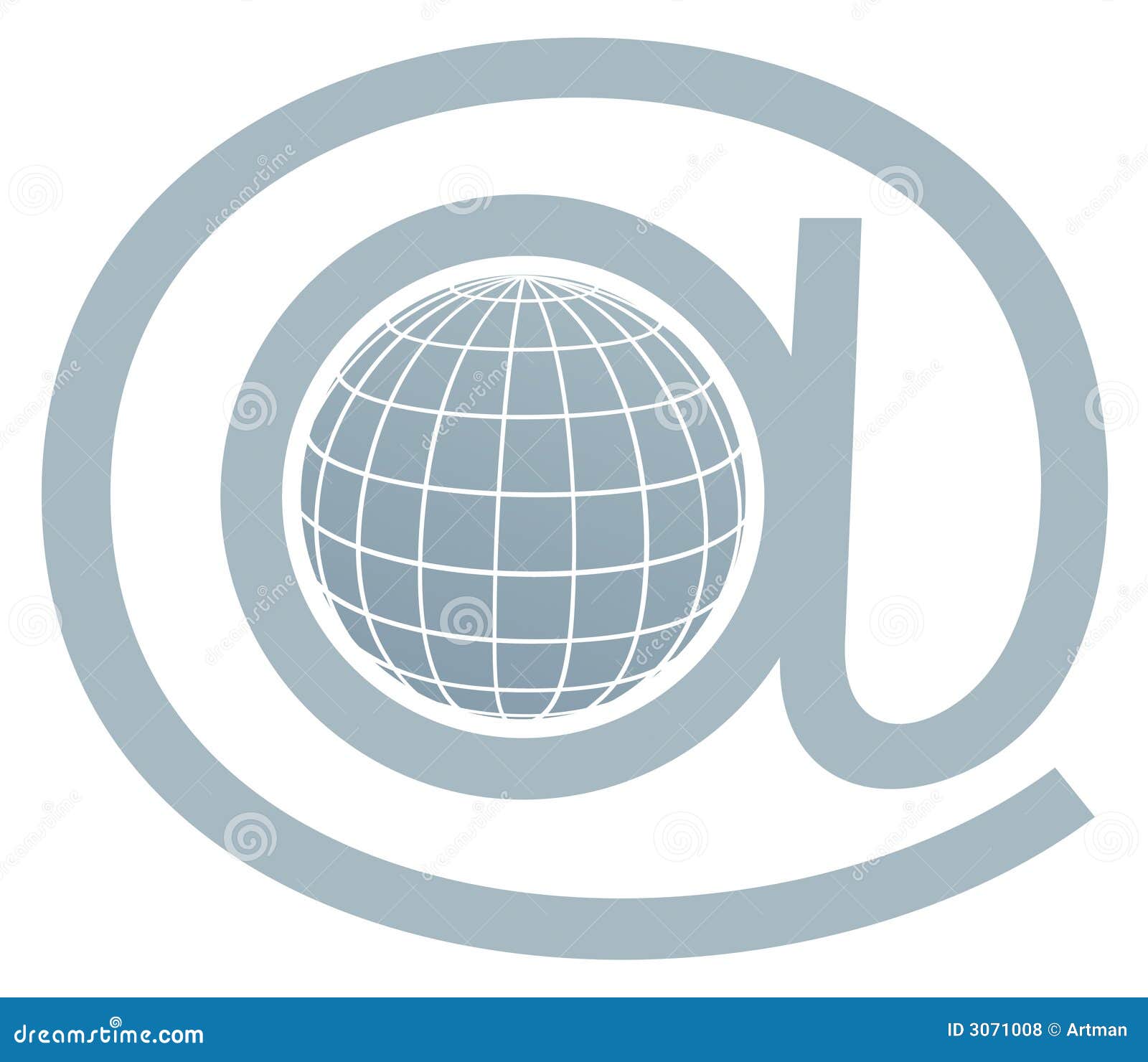 Email symbol / globe in at stock vector. Illustration of email - 3071008