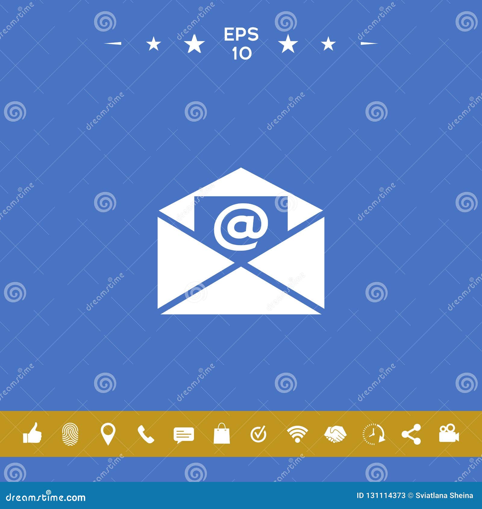 Email symbol icon stock vector. Illustration of mailbox - 131114373