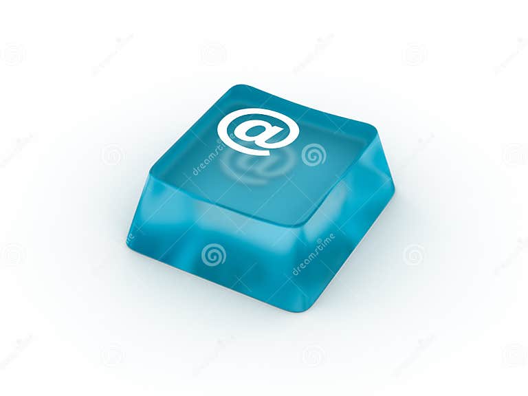 Email Symbol on Keyboard Button. 3D Rendering Stock Illustration ...
