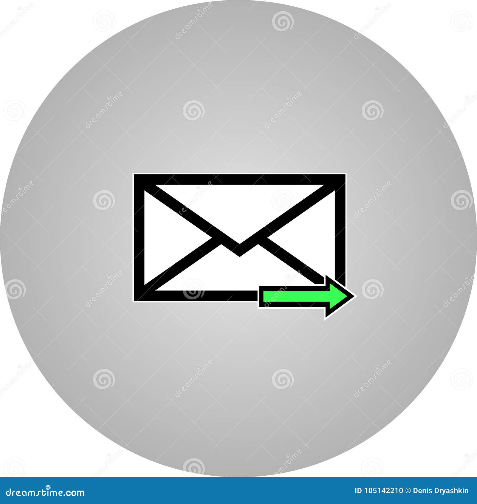 Email Symbol Letter Icon - Vector. Stock Vector - Illustration of grey ...