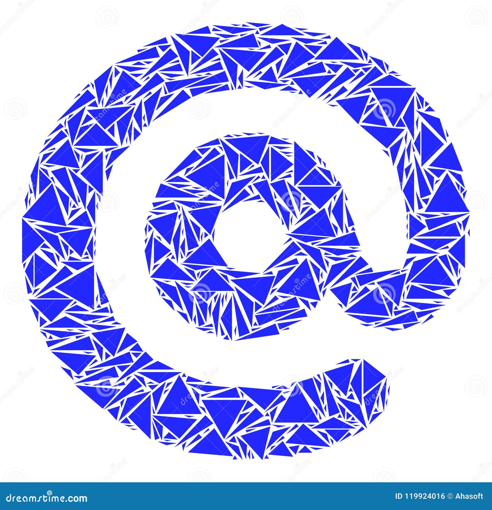 Email Symbol Mosaic of Triangles Stock Vector - Illustration of figure ...