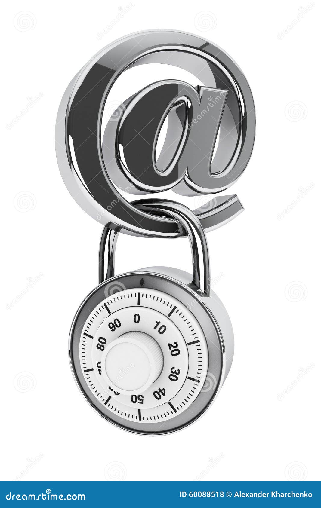 Email Symbol with Padlock stock photo. Image of letter - 60088518