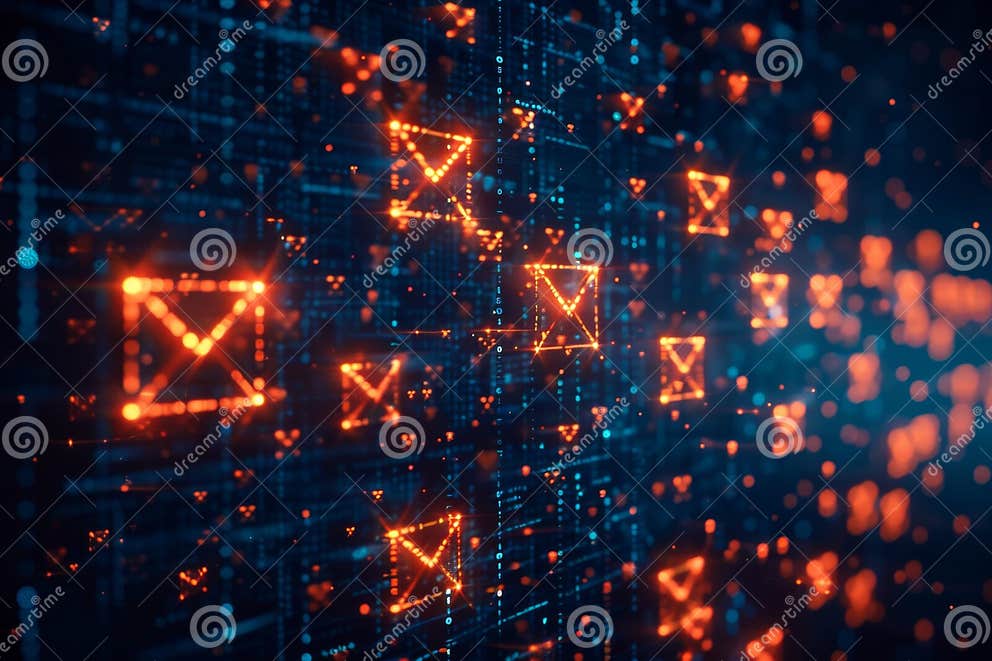 Email Symbol Pattern Digital Network Communication Abstract Message ...