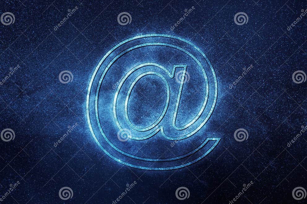 Email Symbol, at Sign, Mail Icon Stock Illustration - Illustration of ...
