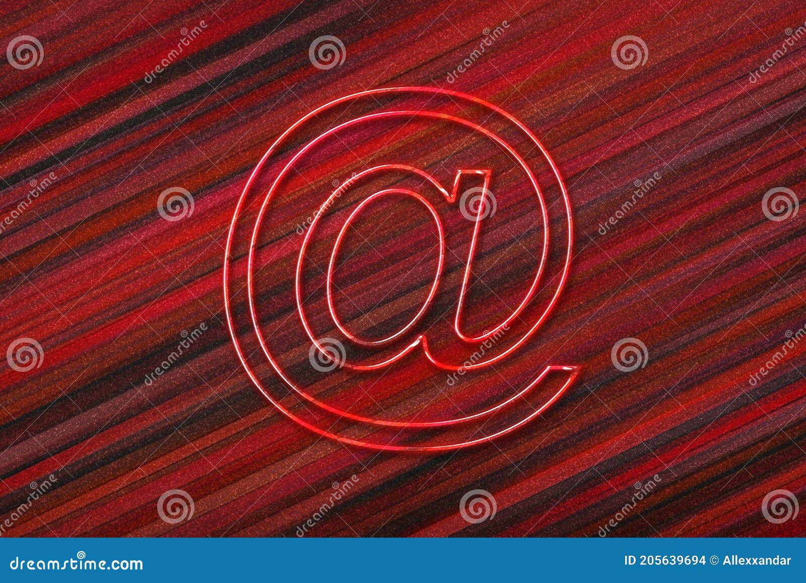 At Sign And Air Mail Envelope On Hand. Royalty-Free Stock Image ...