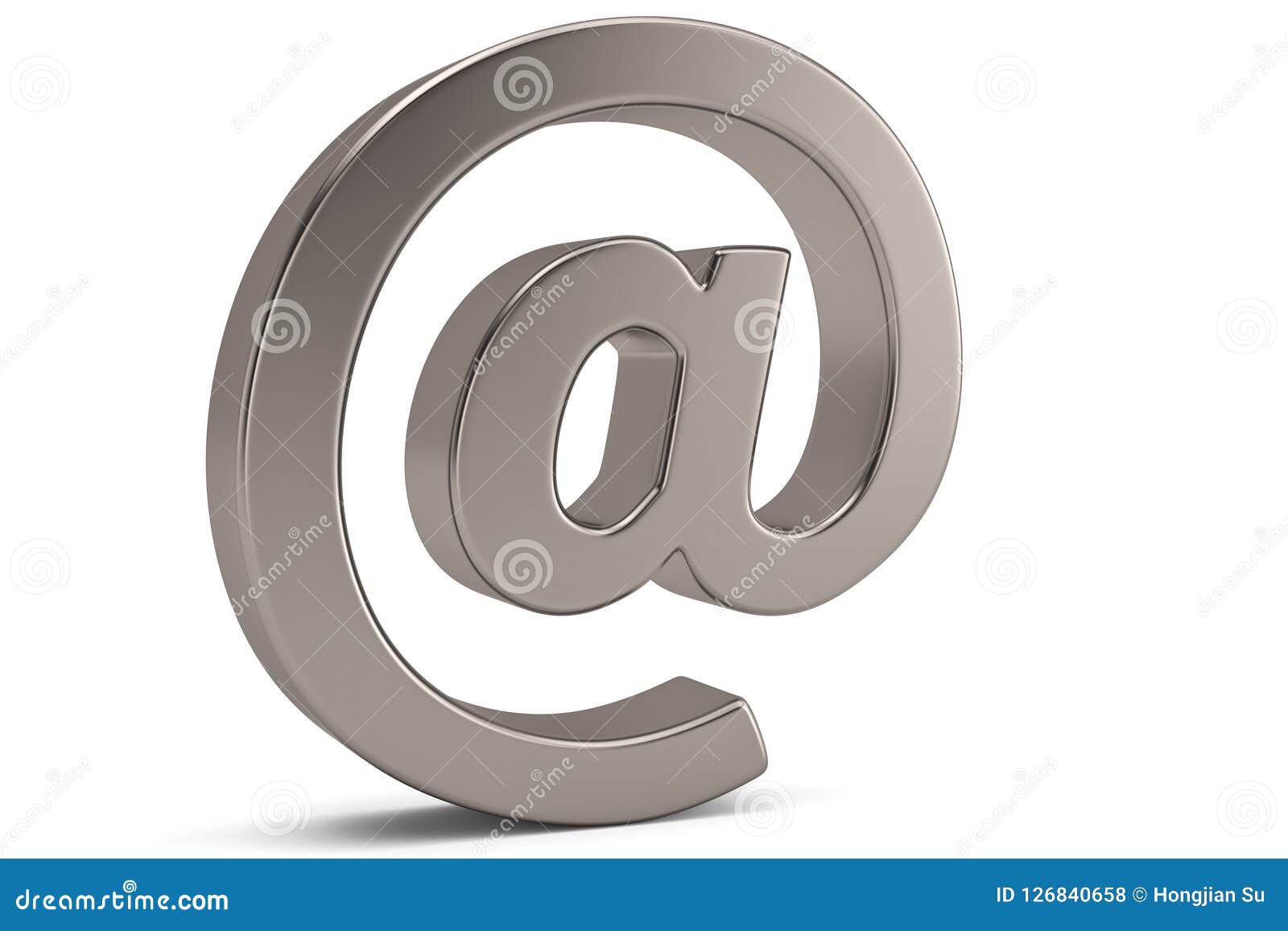Email Symbol on White Background.3D Illustration. Stock Illustration ...