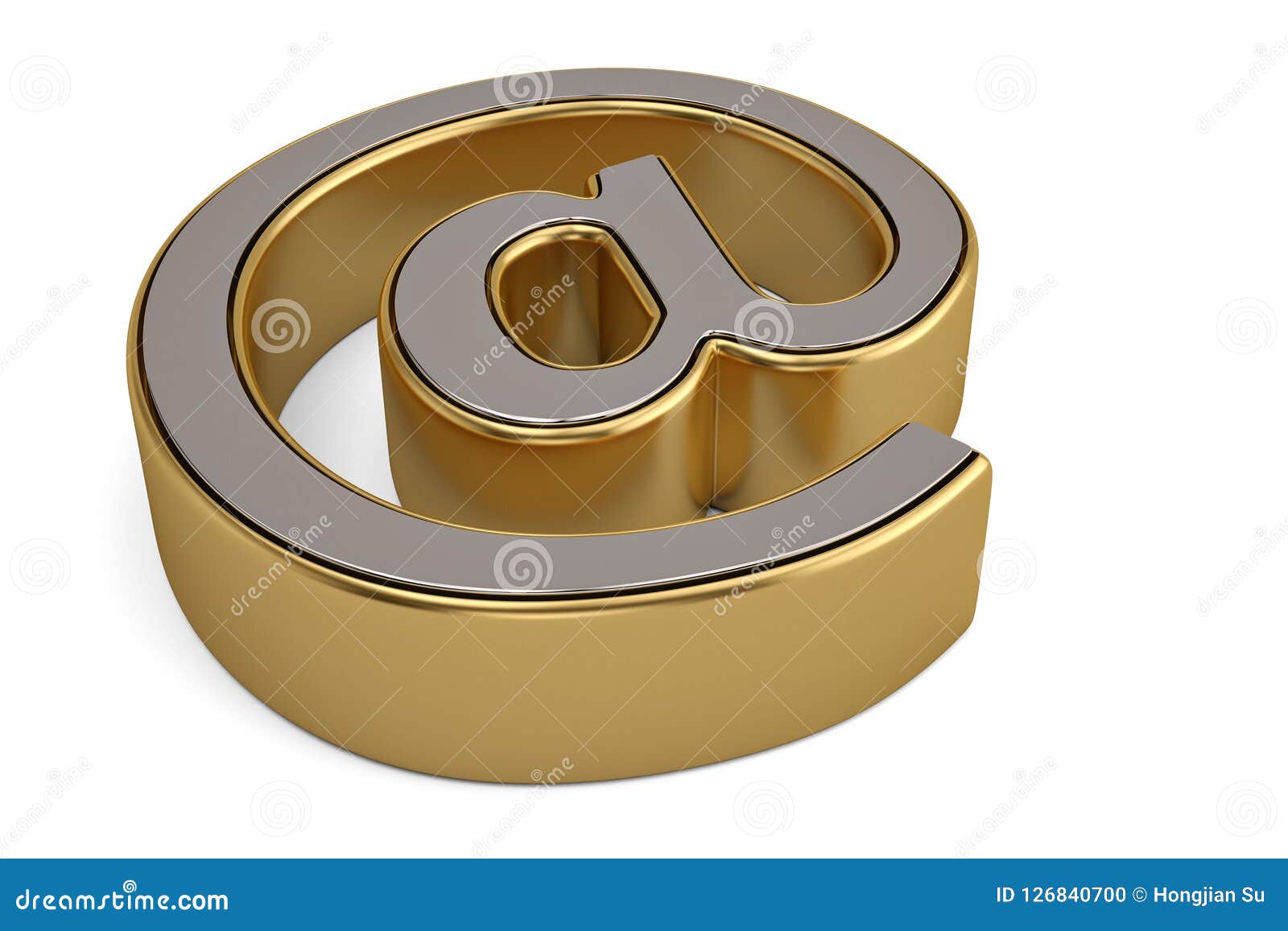 Email Symbol on White Background.3D Illustration. Stock Illustration ...