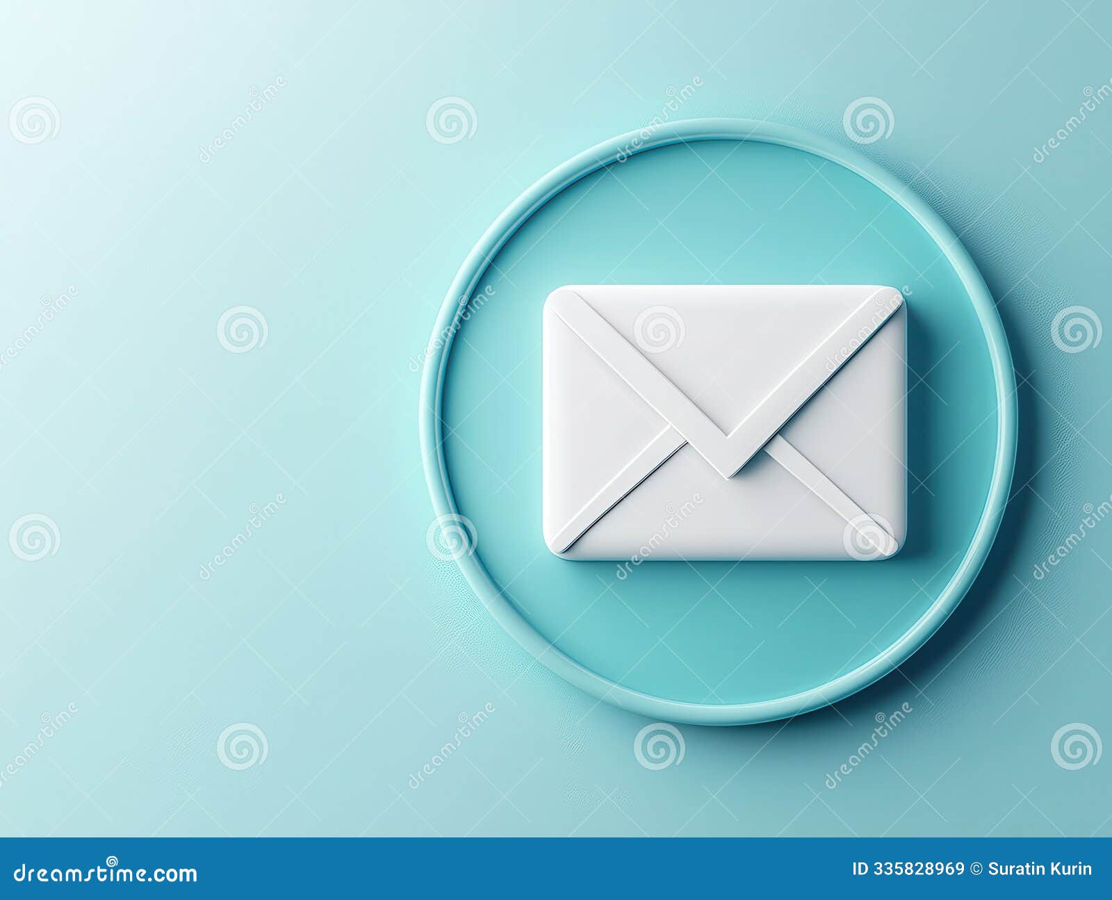 Email Symbol in White on a Blue Circle Digital Communication Theme ...