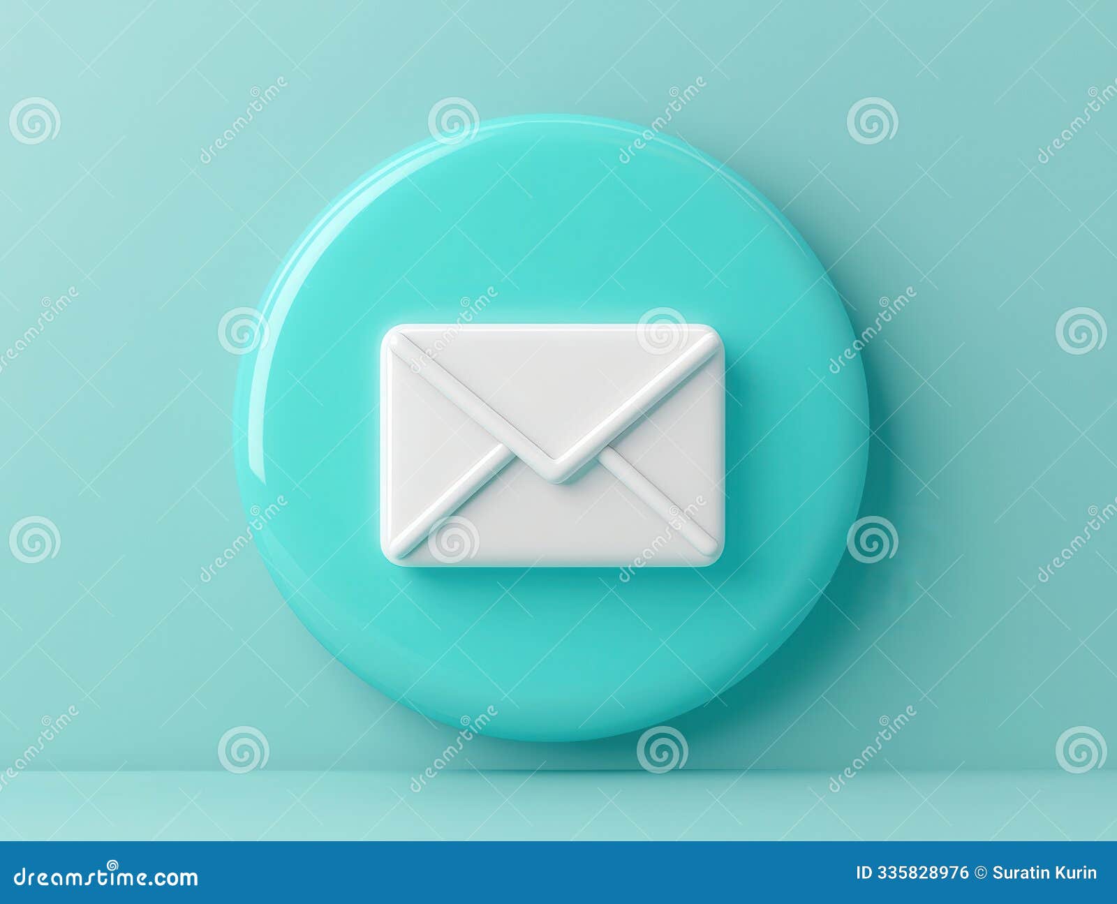 Email Symbol in White on a Blue Circle Digital Communication Theme ...