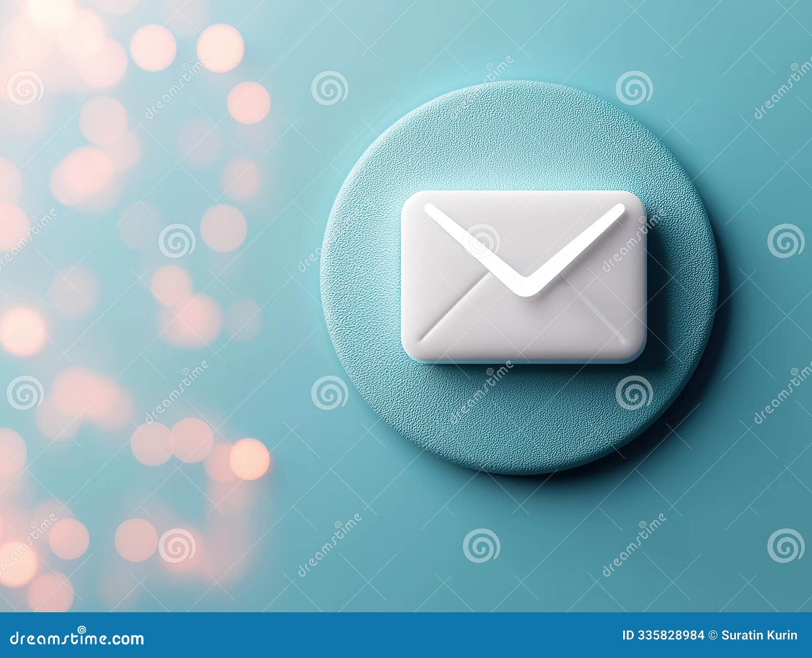Email Symbol in White on a Blue Circle Digital Communication Theme ...