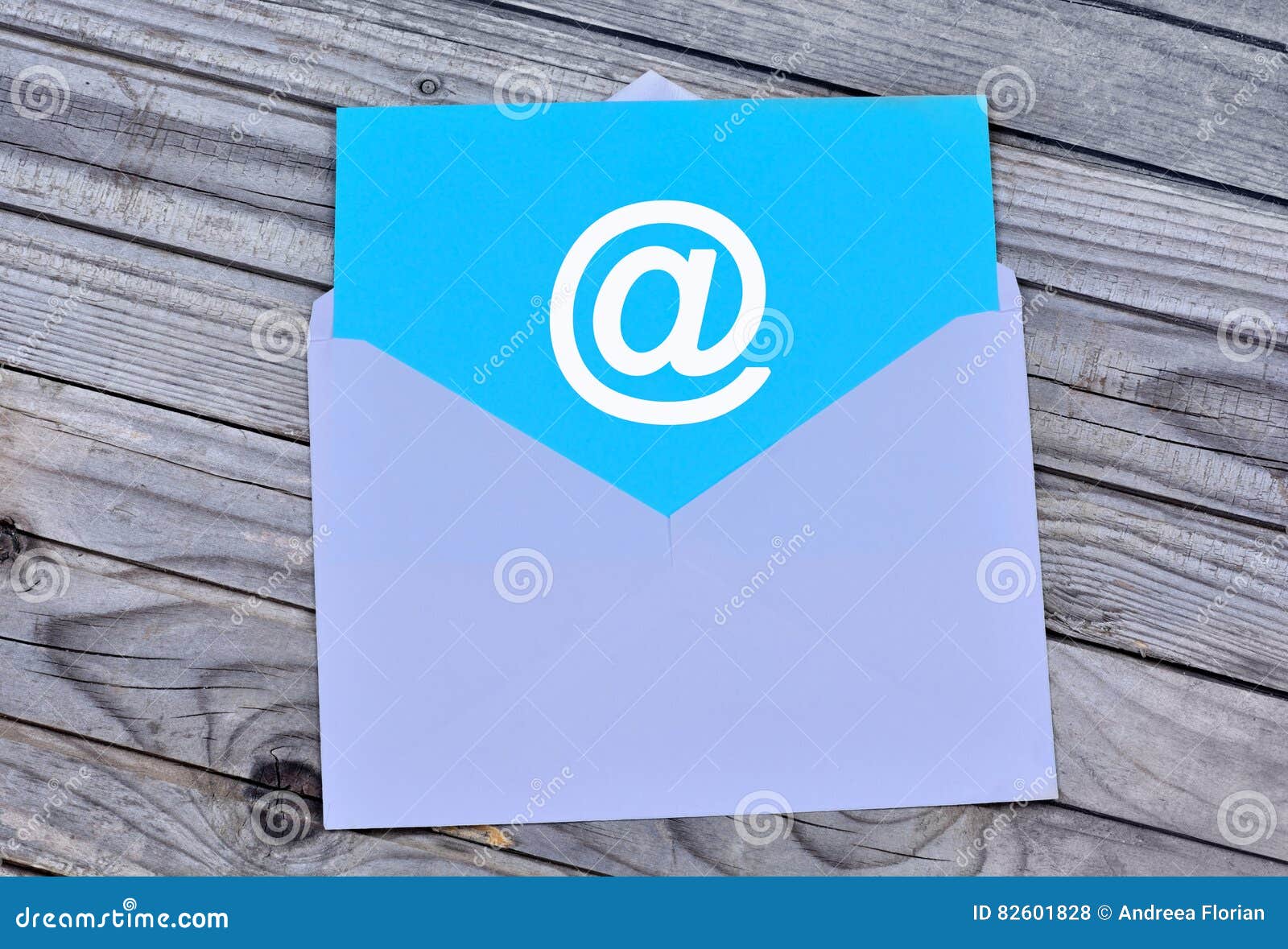Email Symbol in White Envelope Stock Photo - Image of delivery ...