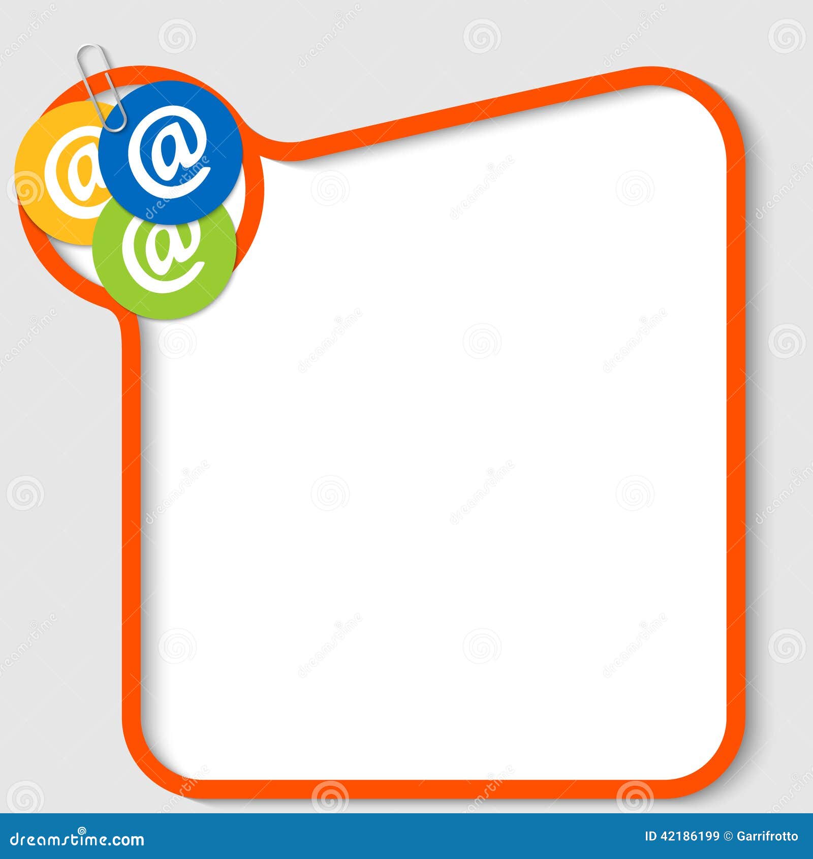 Email Symbols and Paper Clip Stock Vector - Illustration of contact ...