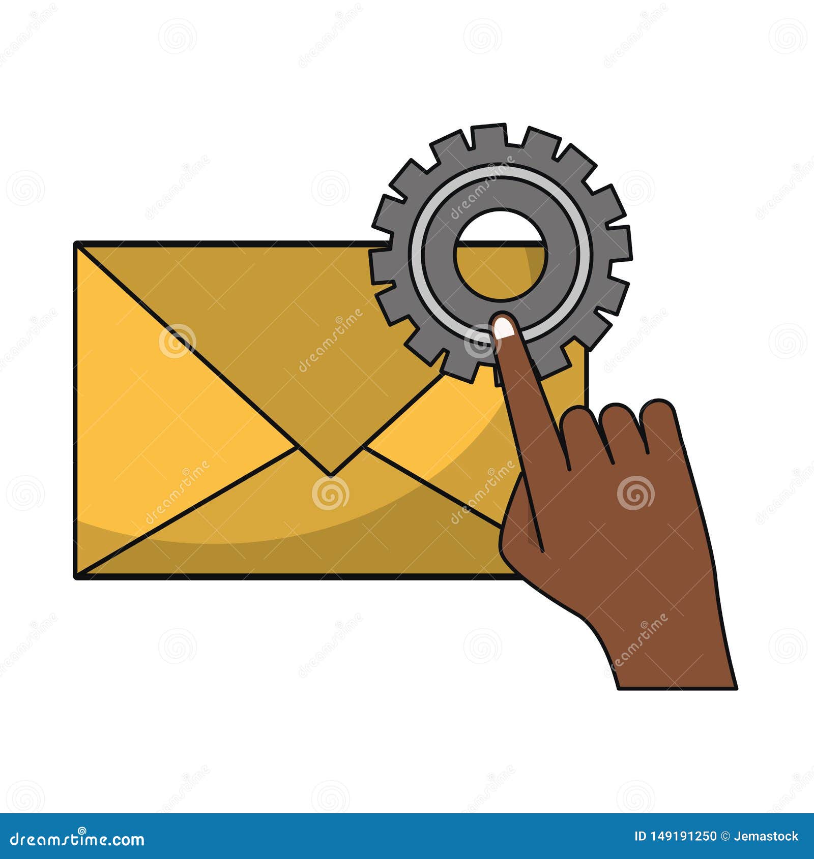 Email Technical Support Symbols Isolated Stock Vector - Illustration of ...