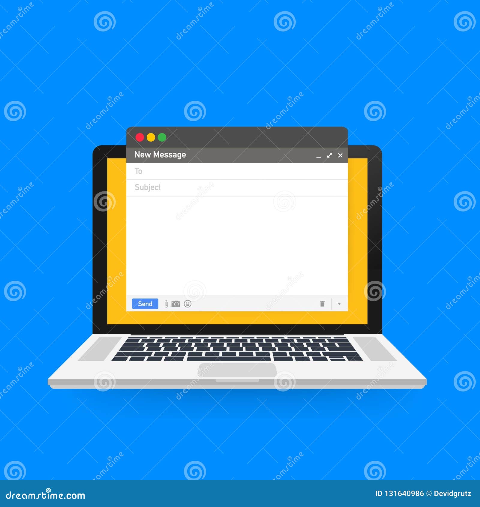Email Template. Blank E-mail Browser Window. Mail Message Web Page ...
