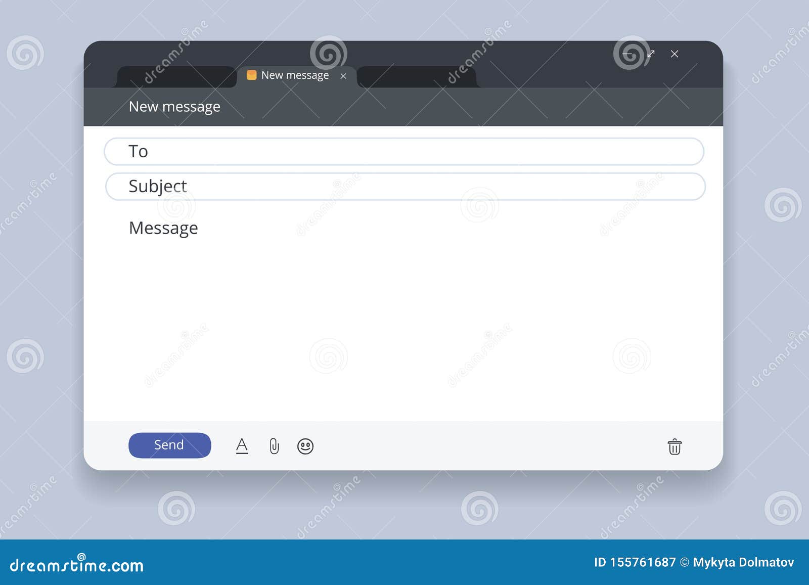 Email Template Or Blank E-mail Browser Window Vector Icon. Email ... Email Template Or Blank E-mail Browser Window Vector Icon. Email ...