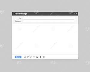 Email Template Mail Mockup Window Browser Blank Screen Gmail Template 