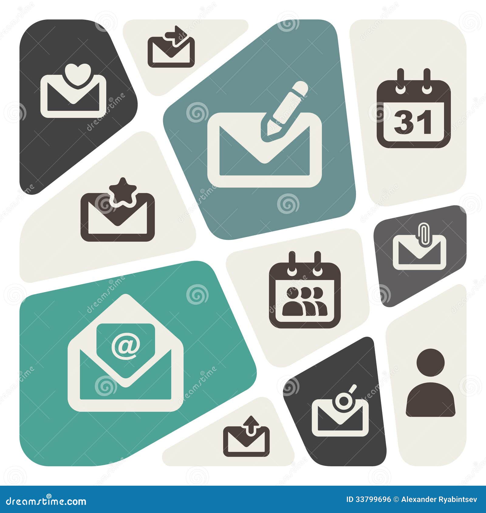 Email Theme Abstract Background Stock Illustration - Illustration of ...