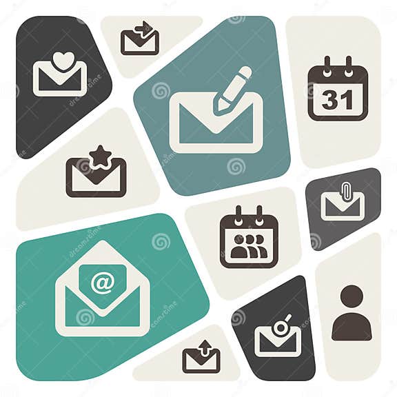 Email Theme Abstract Background Stock Illustration - Illustration of ...