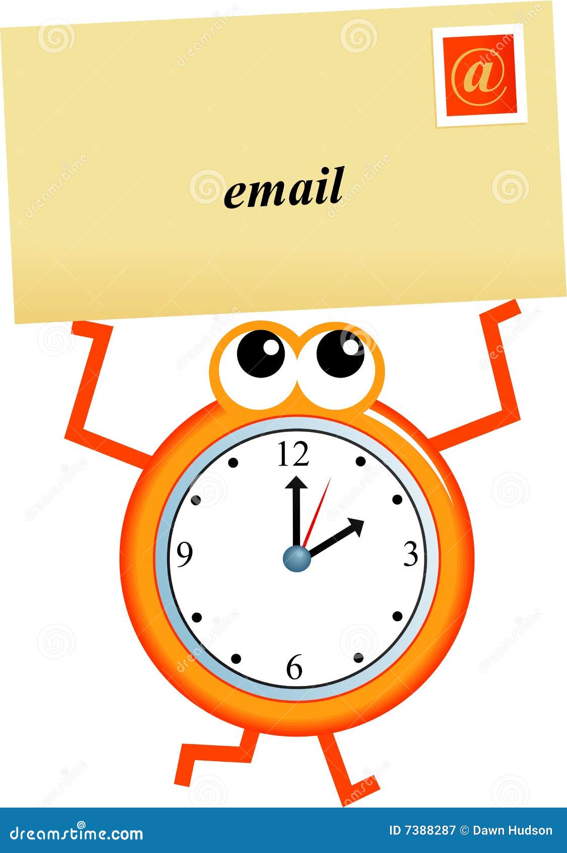 Email time stock illustration. Illustration of post, cartoon - 7388287