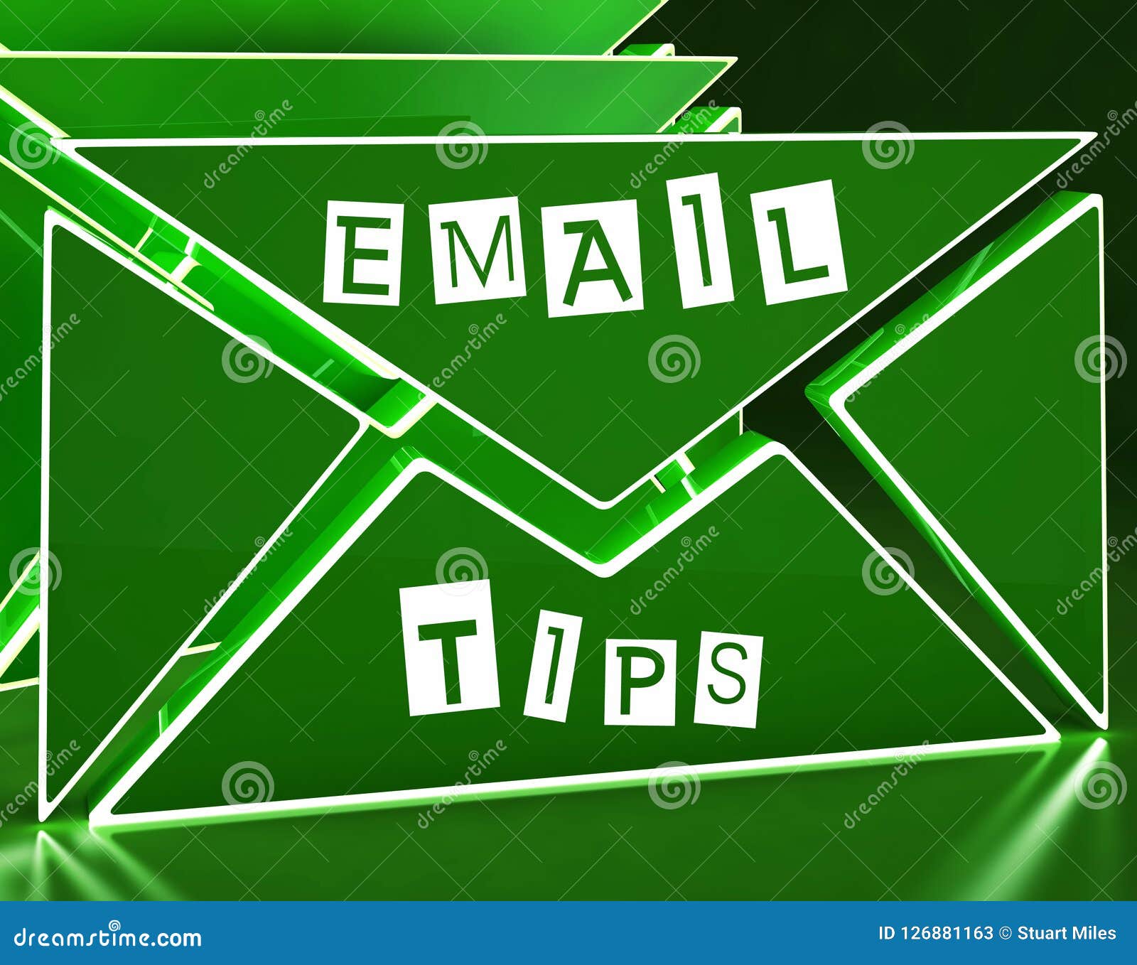 Email Tips Online Postal Solution 3d Rendering Stock Illustration ...