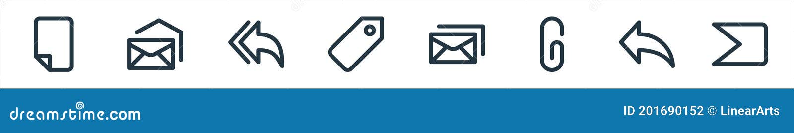 Email Ui Line Icons. Linear Set Stock Vector - Illustration of ...