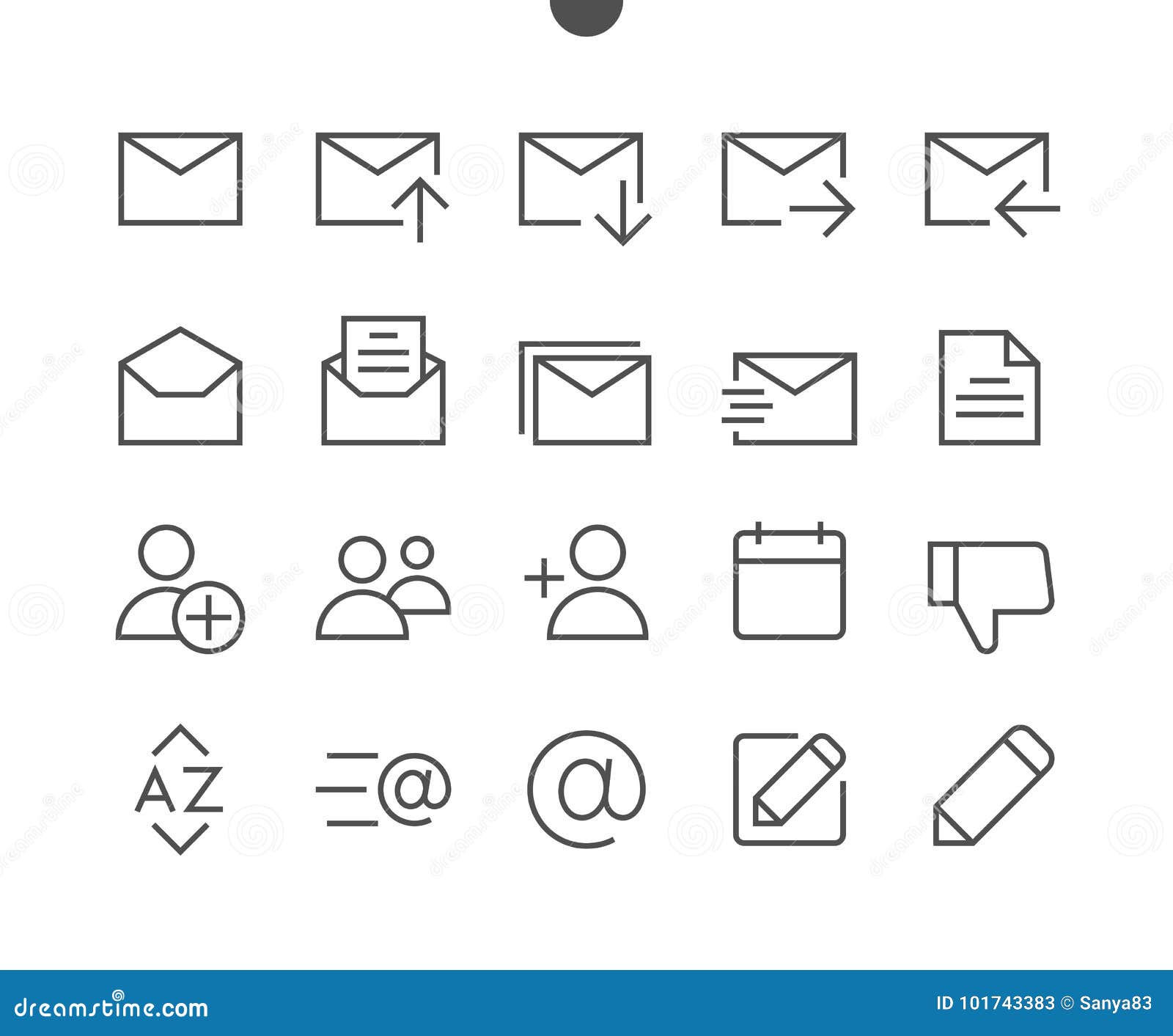 Email UI Pixel Perfect Well-crafted Vector Thin Line Icons 48x48 Ready ...