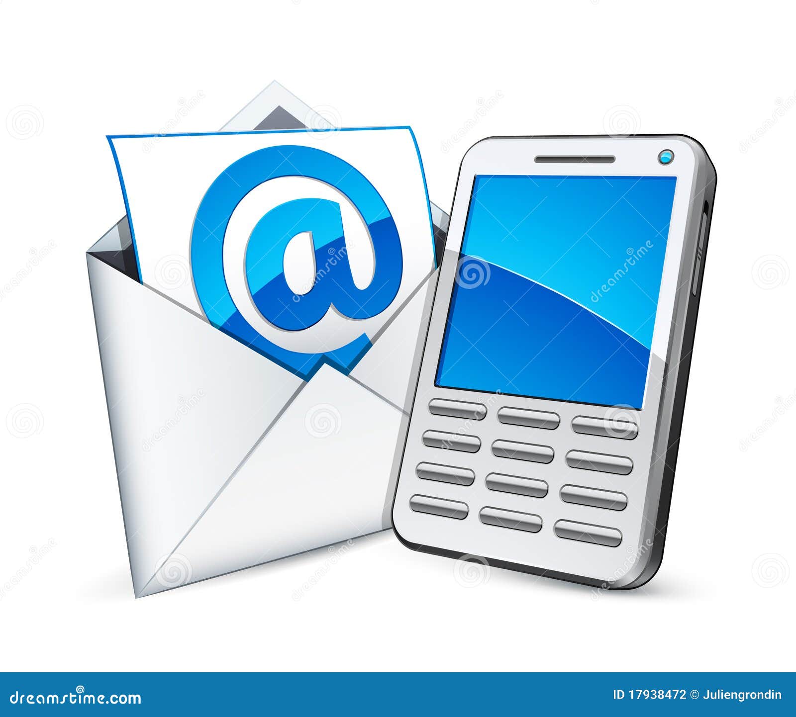 EMail und Telefon vektor abbildung. Illustration von bewegung - 17938472