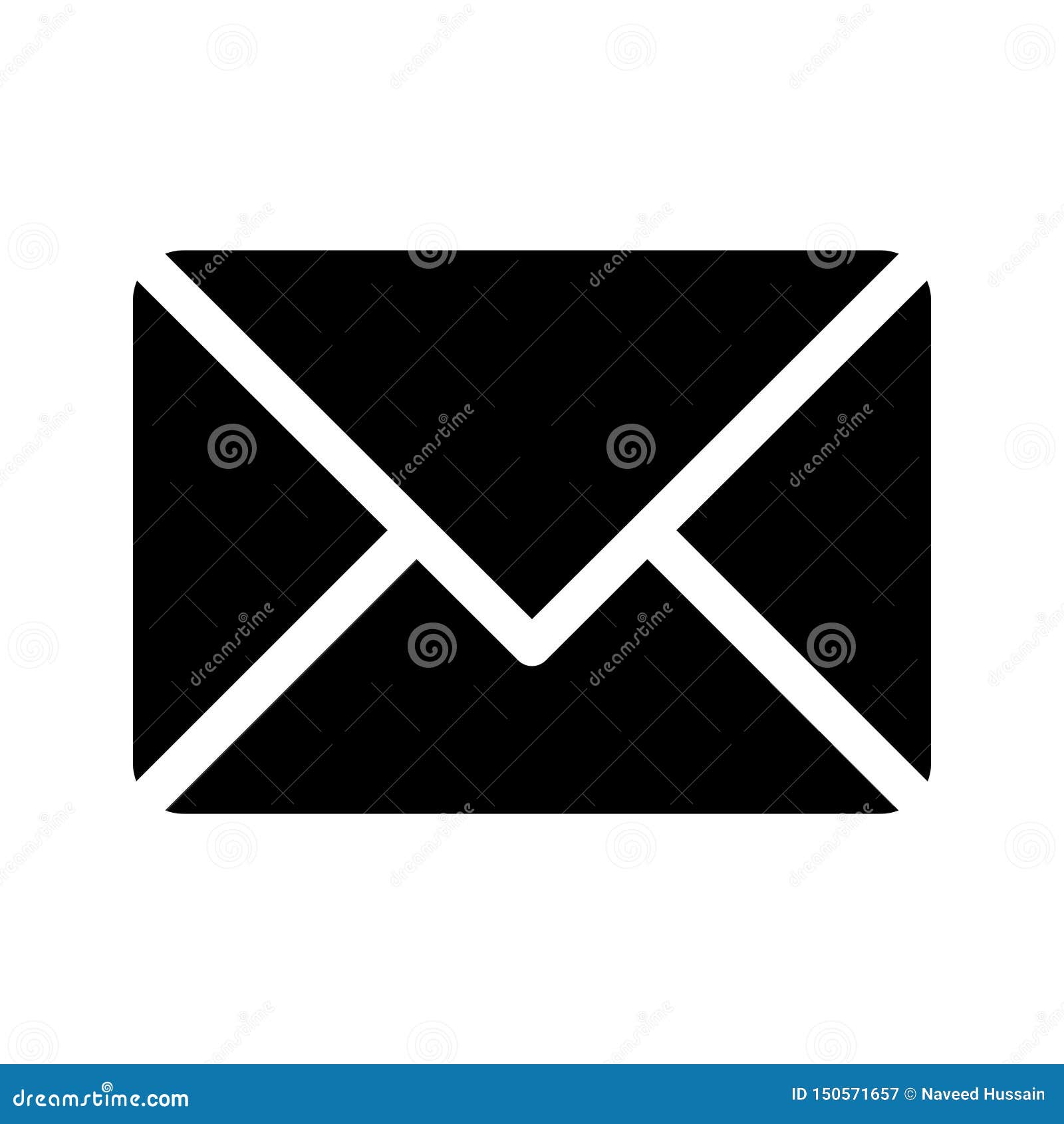Email Glyph Flat Vector Icon Stock Illustration - Illustration of ...