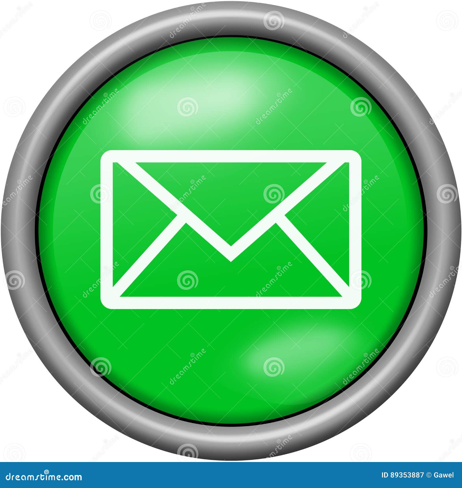 Email Verde Do Projeto No Botão 3D Redondo Ilustração Stock ...