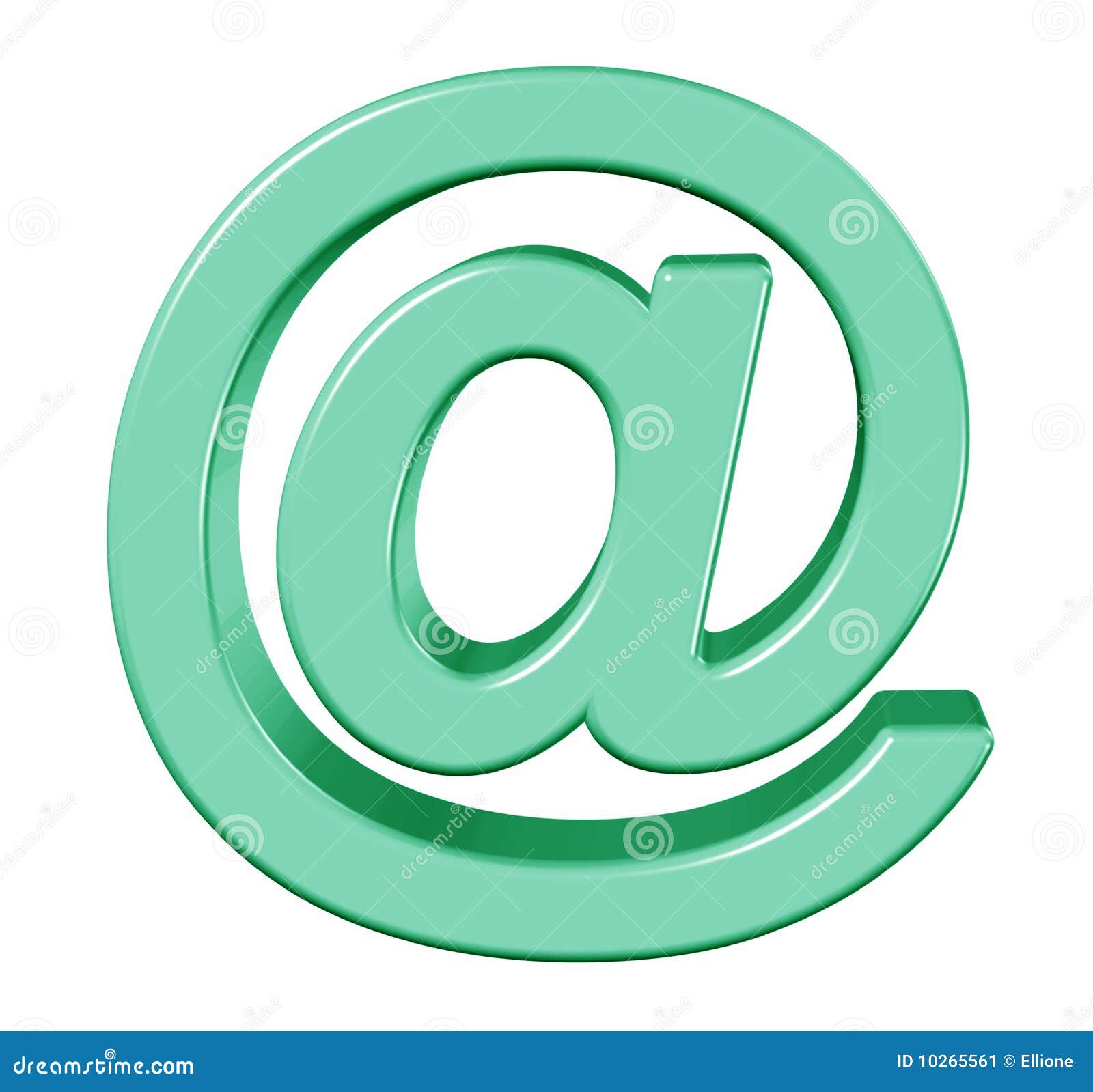 Email verde do símbolo, ilustração stock. Ilustração de emita - 10265561