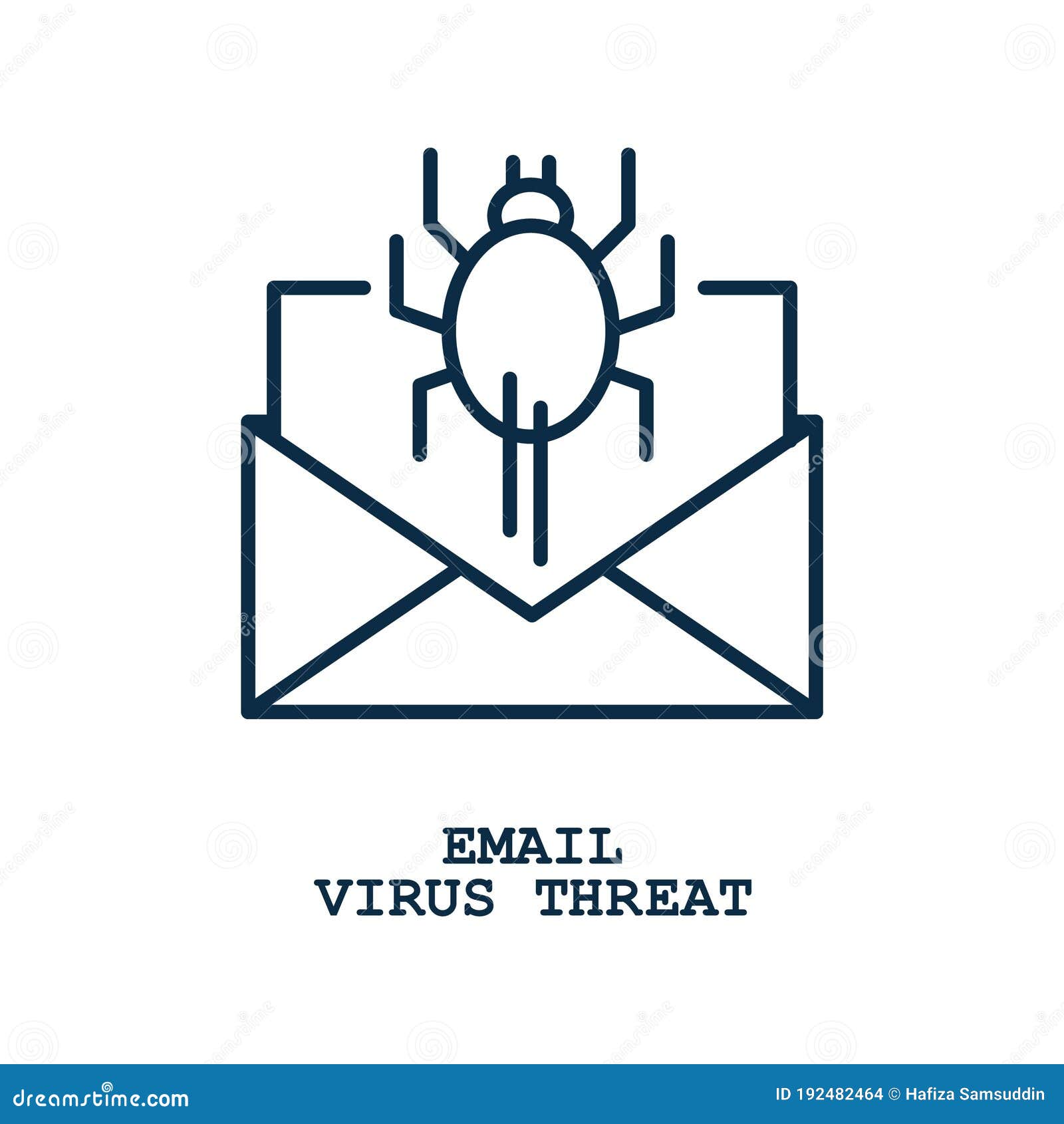 Email Virus Threat Concept. Vector Illustration Decorative Design Stock ...