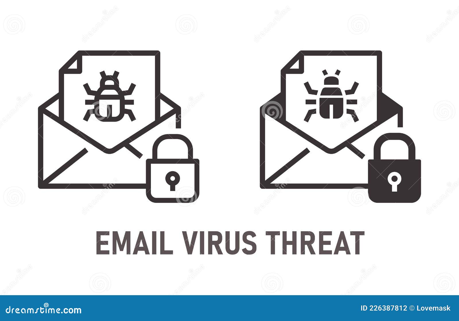 Email With Virus, Phishing Icon Vector Illustration | CartoonDealer.com ...