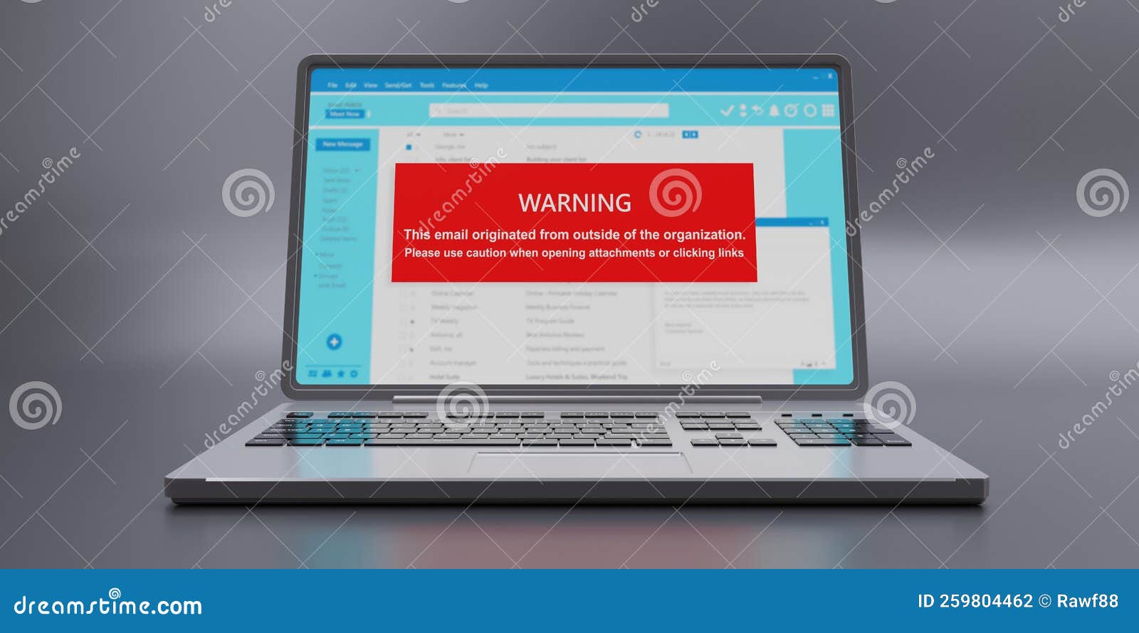 Email Warning Message. Caution with Opening Attachments and Clicking ...