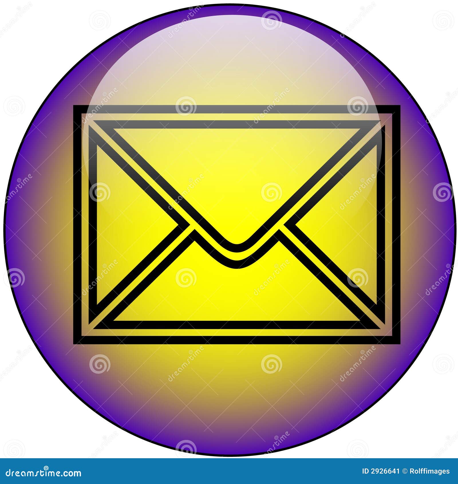 Email Web Button stock illustration. Illustration of glass - 2926641