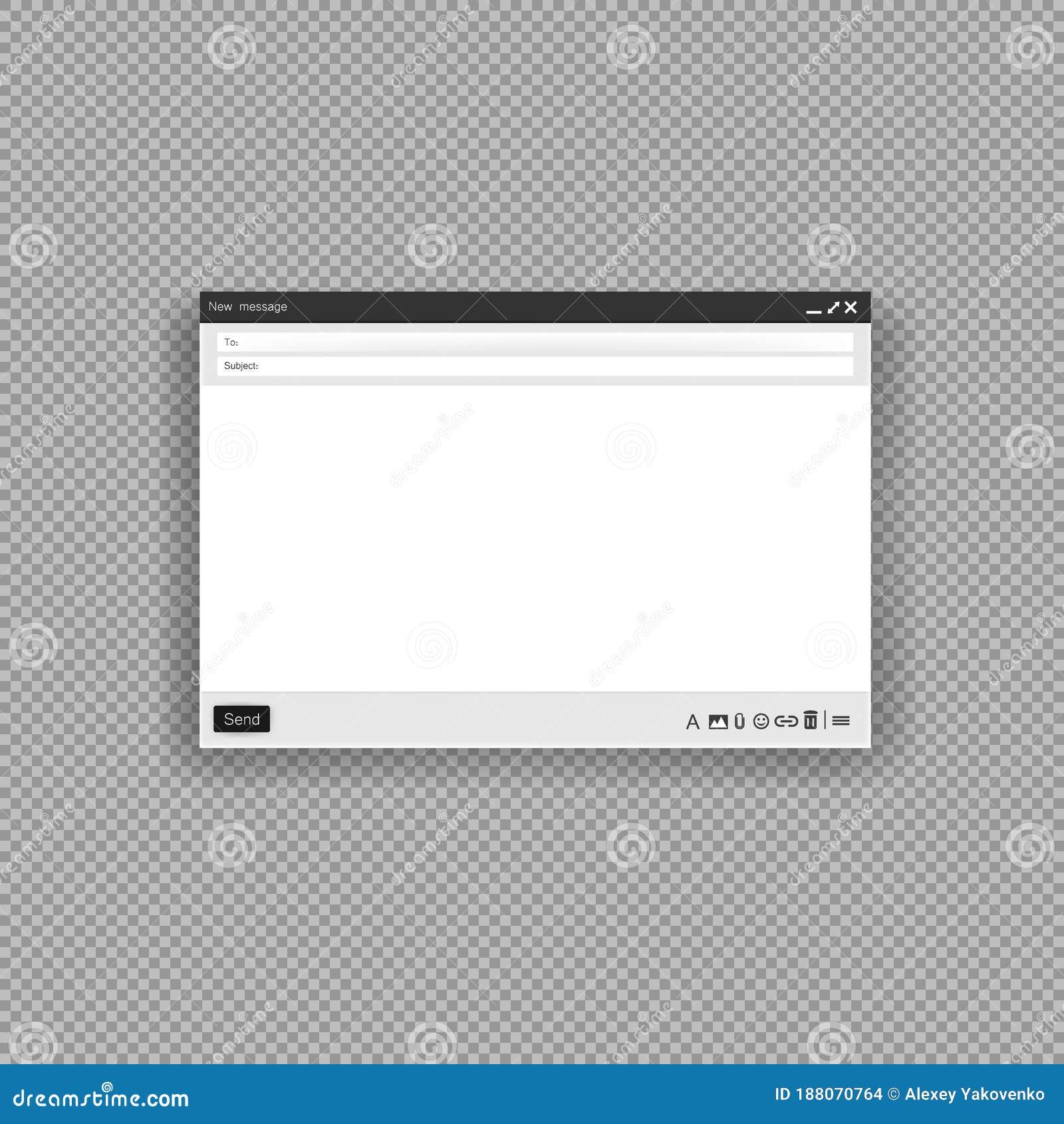 Email Windows Interface Template for Mail Message. the Artistic Design ...