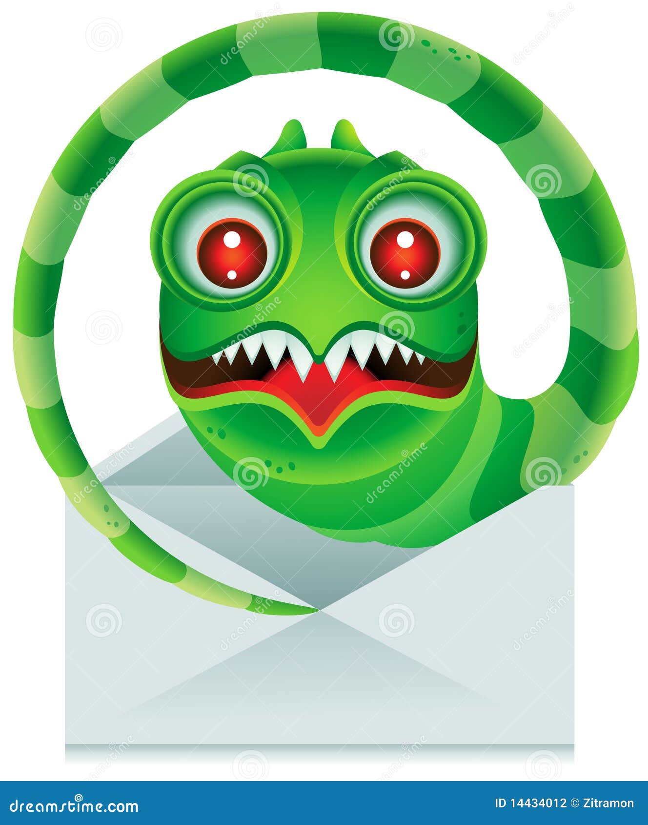 Email Worm stock vector. Illustration of computer, malware - 14434012