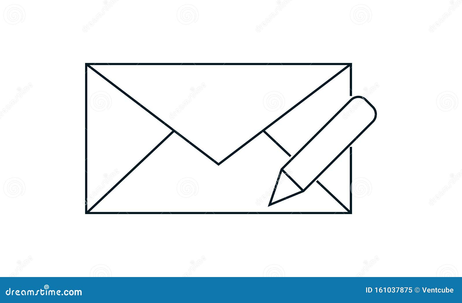 Email Write Icon. Write Message Concept Vector Illustration. Stock ...