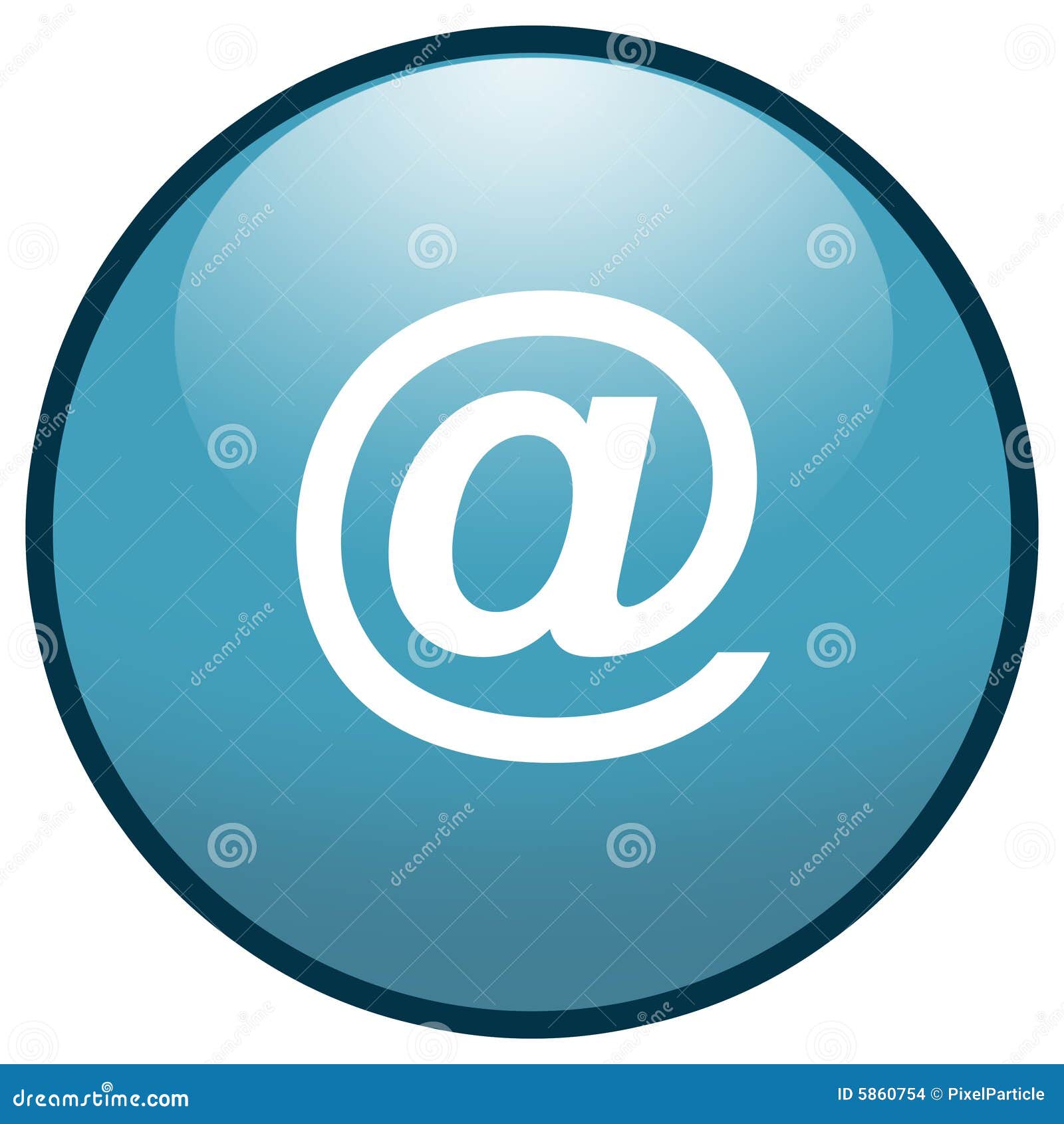EMail-Zeichen Tasten-Ikone (blau) Stock Abbildung - Illustration von ...